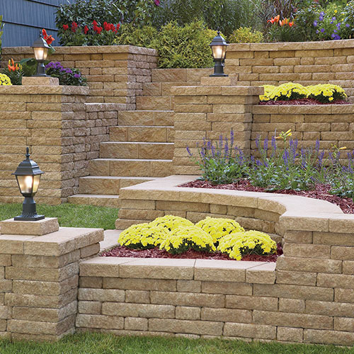 Anchor Highland Stone® Retaining Wall Amcon Concrete Products